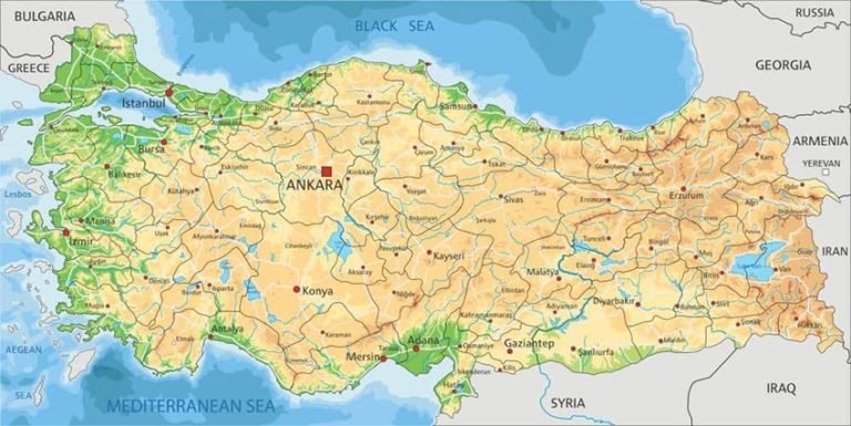 Mapa de Turquía - Tu Viaje a Estambul